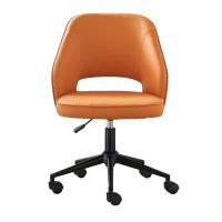 China GENUINE LEATHER Office Chair with Wheels and Lumbar Support Black Brown or Brown for sale