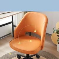 China GENUINE LEATHER Office Chair with Wheels and Lumbar Support Black Brown or Brown for sale