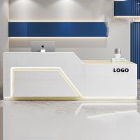 China Salon Reception Desk Mall Shop Display Counter Pedestal For OEM ODM Usage Scenarios for sale