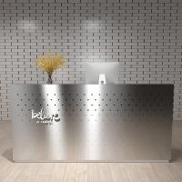 China OEM Reception Desk Table with Drawers and Cabinets Made of E1 MDF/MFC Melamine Board for sale