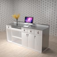 China OEM Reception Desk Table with Drawers and Cabinets Made of E1 MDF/MFC Melamine Board for sale
