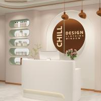 China Stylistic Simplicity Curved Consulting Service Desk for Salon Nail Salon Clinic for sale