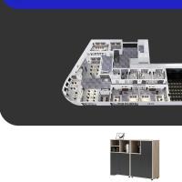 China Functional and Durable Flower Groove Desk Low Cabinet for Office Partition Storage for sale