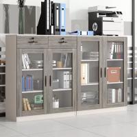 China Wooden Frame Glass Locking Storage Cabinet for Office Printer and Filing Storage for sale
