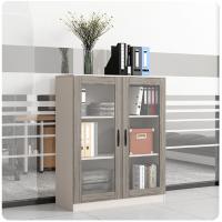 China Wooden Frame Glass Locking Storage Cabinet for Office Printer and Filing Storage for sale