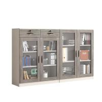 China Wooden Frame Glass Locking Storage Cabinet for Office Printer and Filing Storage for sale