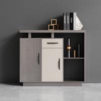 China Commercial Furniture Long Office Cabinet with Modern Design and Wood Panel Partition for sale