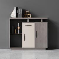 China Commercial Furniture Long Office Cabinet with Modern Design and Wood Panel Partition for sale