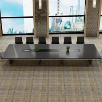 China Large Rounded Corner Black Conference Table for Creative Training in Hotel and Hospital for sale