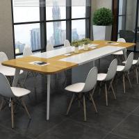 China Modern Simple Long Table Wood Style PANEL Conference Table for Company Training Study for sale