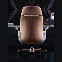 China Adjustable Lifting Function Lift Chair Italian Light Luxury Leather Boss Office Chair for sale
