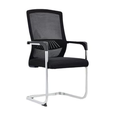 China Metal Feet Bow Mesh Backrest Office Chair for Computer and Conference in Black Color for sale