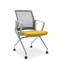 China Foldable PP Plastic Mesh Fabric School Student Training Chair with Wheel and No Handrail for sale