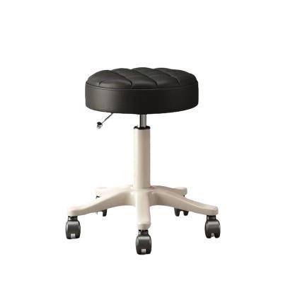 China Adjustable Lifting Function Fabric Makeup Stool with Backrest and Revolving Design for sale
