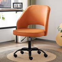 China PU Leather Executive Swivel Style Ergonomic Computer Meeting Chair with Fixed Armrest for sale