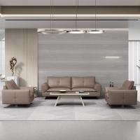 China Office Furniture Gray Leather Modular Sectional Sofa Set for Office Collaboration for sale