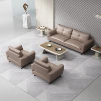 China Office Furniture Gray Leather Modular Sectional Sofa Set for Office Collaboration for sale