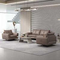 China Office Furniture Gray Leather Modular Sectional Sofa Set for Office Collaboration for sale
