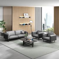 China Light Luxury Italian Modern Leather Sofa Coffee Table Set for Office Sectional Sofa for sale