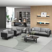 China Light Luxury Italian Modern Leather Sofa Coffee Table Set for Office Sectional Sofa for sale