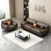 China Contemporary Leather Office Conference Room Sectional Sofa Set 1 1 2 with Tea Table OEM for sale