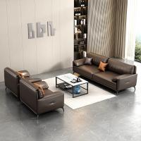 China Contemporary Leather Office Conference Room Sectional Sofa Set 1 1 2 with Tea Table OEM for sale