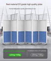 China Modern Portable Office Room Divider on Wheels with Folding Screen Partition Wall for sale