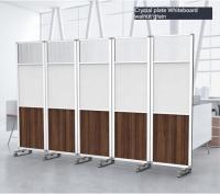 China Modern Portable Office Room Divider on Wheels with Folding Screen Partition Wall for sale