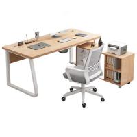 China Commercial Furniture Simple Modern Wooden Office Desk and Chair with File Cabinet for sale