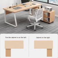 China Commercial Furniture Simple Modern Wooden Office Desk and Chair with File Cabinet for sale