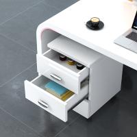 China Mail Packing Modern Simple White Lacquer Staff Desk for 4 People in Office Design for sale