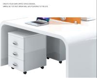 China Mail Packing Modern Simple White Lacquer Staff Desk for 4 People in Office Design for sale