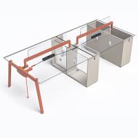 China Staff Office Desk and Chair Combination Table Modern Design for Six People in Commercial for sale