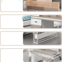 China Employee Desktop Computer Table Multi-functional Office Desk and Chair for 4-6 People for sale