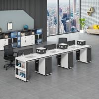 China Modern Design Simple Office Workstation with 2 4 6 Staff Chairs and Desk Combination for sale