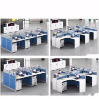 China Modular and Customizable Office Furniture 4-Person Screen Workstation with Desk Space for sale