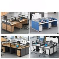 China Modular and Customizable Office Furniture 4-Person Screen Workstation with Desk Space for sale