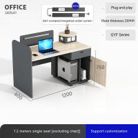 China Solid Wood Style 6-4 People Double Seat Table Workstation Computer Desk and Chair Set for sale