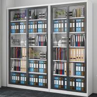 China Commercial Furniture Modern Boss Cabinet Office Wooden File Combination Bookcase for sale