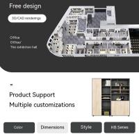 China Data Storage Wooden File Combination Bookcase for Simple Design Style Office for sale