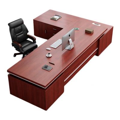 China Large Modern Office Desk and Chair Combination for President Manager Office Furniture for sale