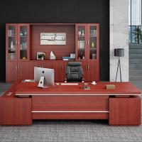 China Large Modern Office Desk and Chair Combination for President Manager Office Furniture for sale