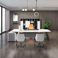 China Mall Light Luxury Baking Lacquer Boss President Table Office Furniture Office Desk for sale