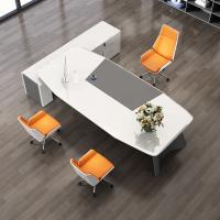 China Mall Light Luxury Baking Lacquer Boss President Table Office Furniture Office Desk for sale
