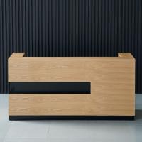 China Solid Wood Corner Reception Desk for Hotel Clothing Store and Company Front Desk Table for sale