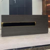 China Solid Wood Corner Reception Desk for Hotel Clothing Store and Company Front Desk Table for sale