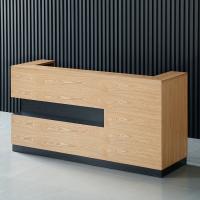 China Solid Wood Corner Reception Desk for Hotel Clothing Store and Company Front Desk Table for sale