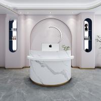 China Meterial E1 MDF/MFC Melamine Board Cashier Desk for Beauty Salon and Baking Paint for sale