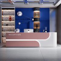 China Multifunctional Reception Desk for Lacquer Beauty Salon Bar and Hotel Front Desk for sale