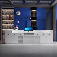China Multifunctional Reception Desk for Lacquer Beauty Salon Bar and Hotel Front Desk for sale
